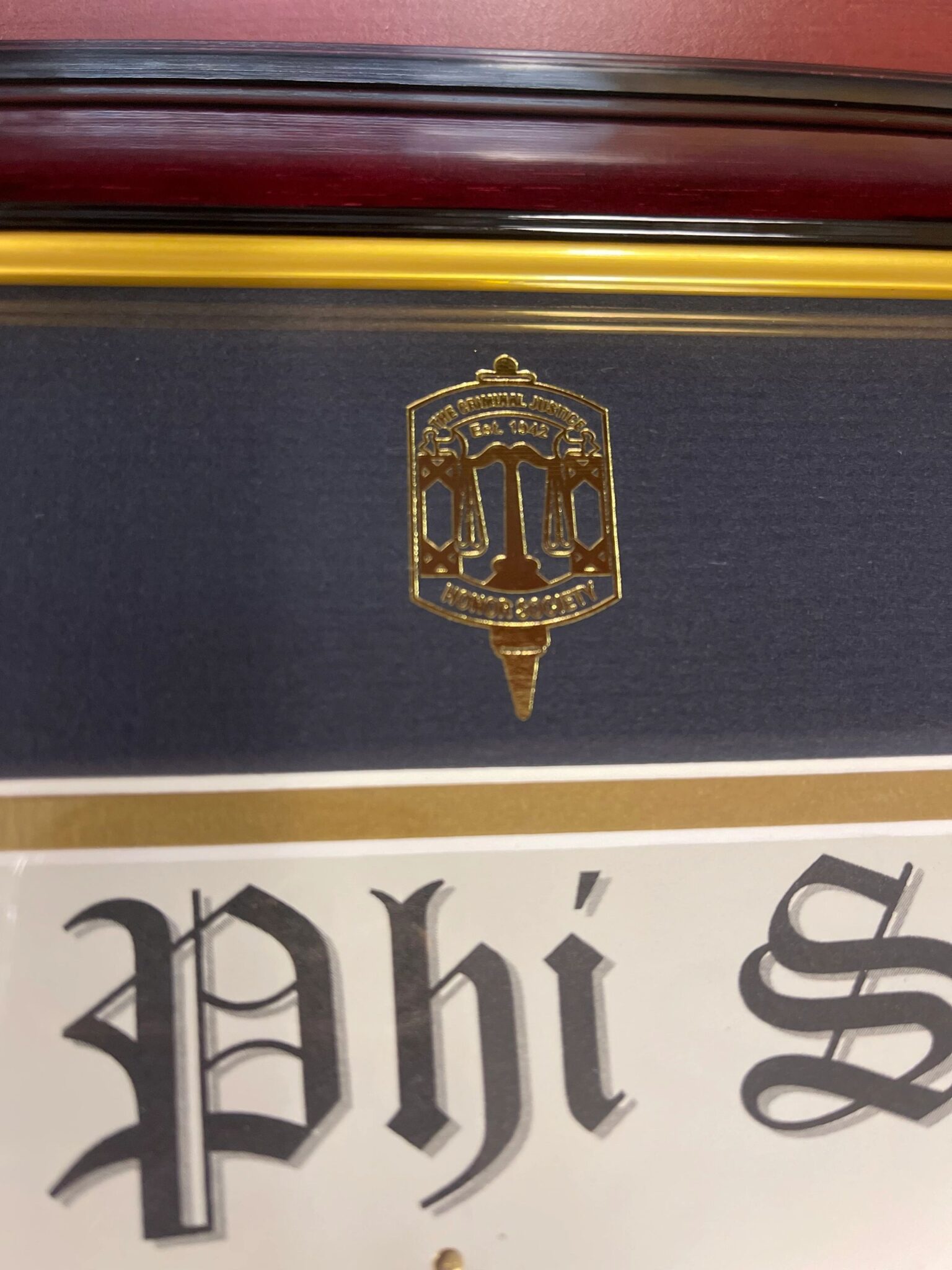 Windsor Certificate Frame | Alpha Phi Sigma